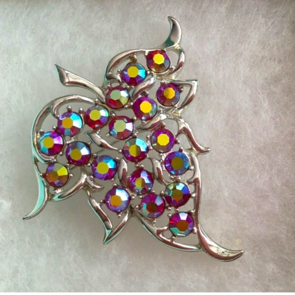 Sarah Coventry | Jewelry | Sarah Coventry Red Ab Aurora Borealis ...